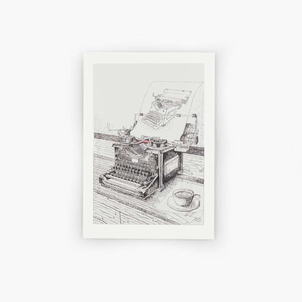 Typewriter Typing A Typewriter – James Cook Artwork Shop