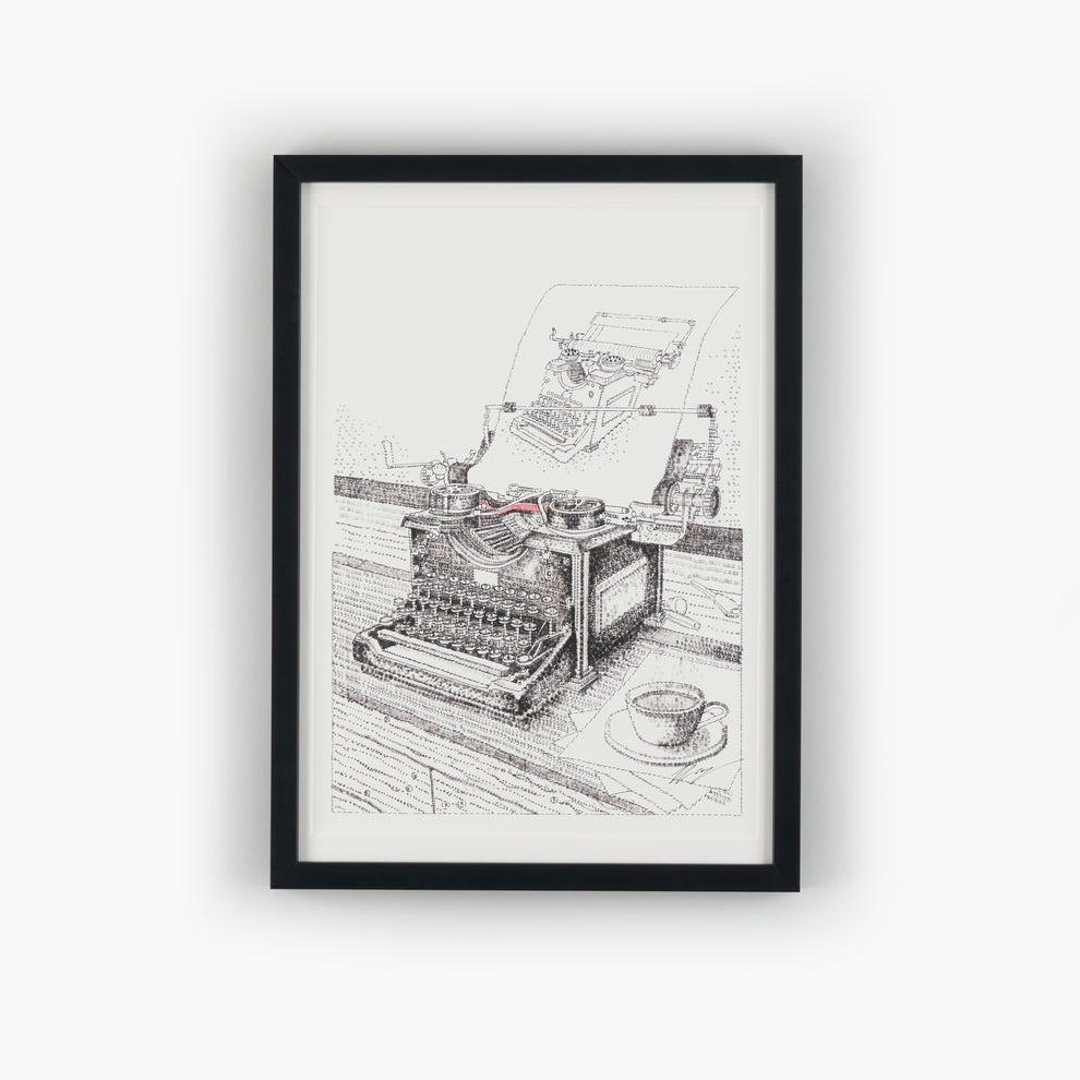 Typewriter Typing A Typewriter – James Cook Artwork Shop